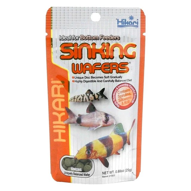 HIKARI SINKING WAFERS 25g Tropical Catfish & Loach Sinking Wafer Disc ...
