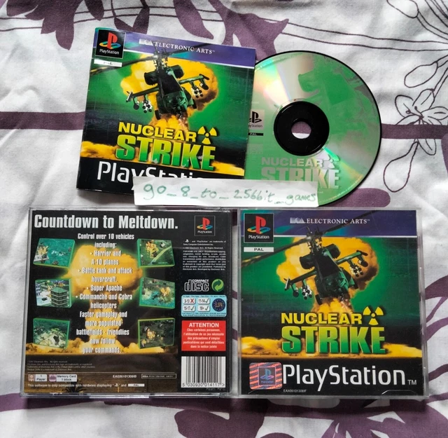 NUCLEAR STRIKE PS1 (KOMPLETT) seltener Hubschrauber Krieg Sony ...