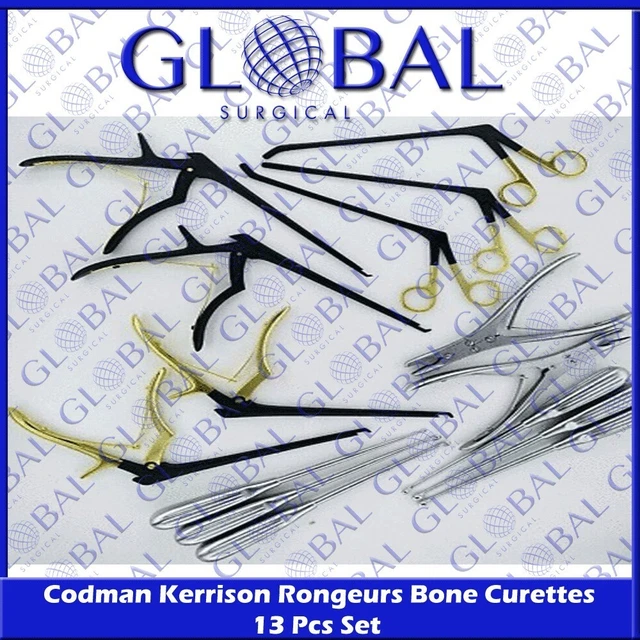 CODMAN KERRISON RONGEURS Bone Curettes 15Pcs Set Orthopedics Spine ...
