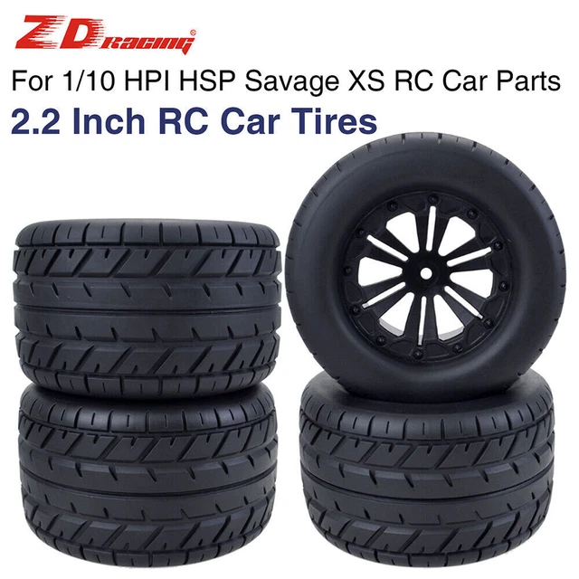 4PCS ZD RACING RC Rally Monster Tires & Wheels for HPI HSP 1/10 Off ...