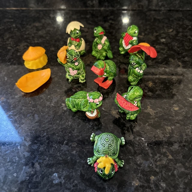 FERRERO KINDER SURPRISE Egg Toy Tiny Terrapins/Turtles Lot Of 9 Vintage ...