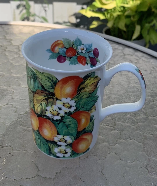 VINTAGE ROY KIRKHAM Fine Bone China "Fresh Fruit" Coffee/Tea Cup/Mug ...