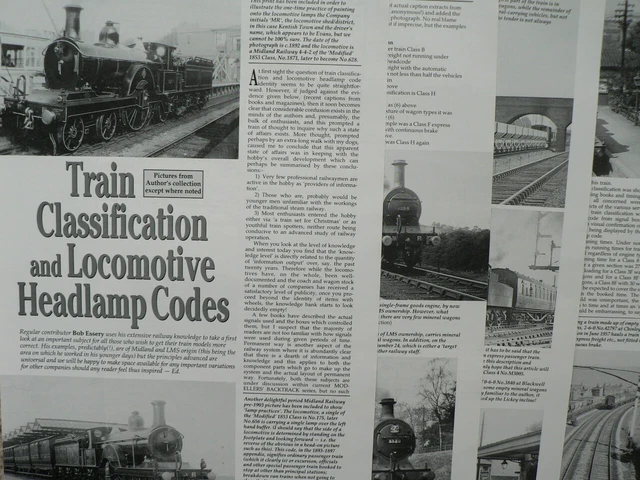 TRAIN CLASSIFICATION & locomotive headlamp codes - Modellers Backtrack ...