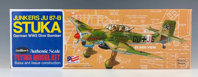 GUILLOWS JUNKERS JU 87-B Stuka German Ww2 Dive Bomber Flying Model Kit ...