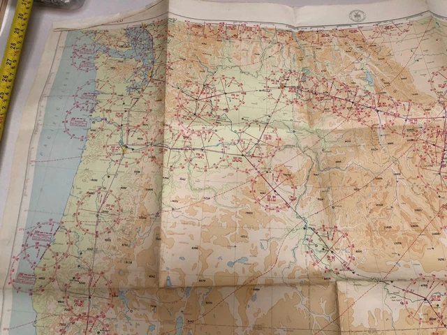 ORIGINAL WW2 US Air Force Restricted Map Chart of the USA - California ...