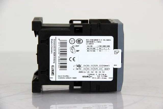 SIEMENS 3RH2131-1BB40 PROTECTIVE Auxiliary Contactor 10A/230V Coil ...