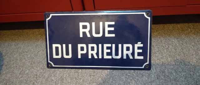 ANCIENNE PLAQUE DE rue émaillée "Rue du prieuré" EUR 40,00 - PicClick FR