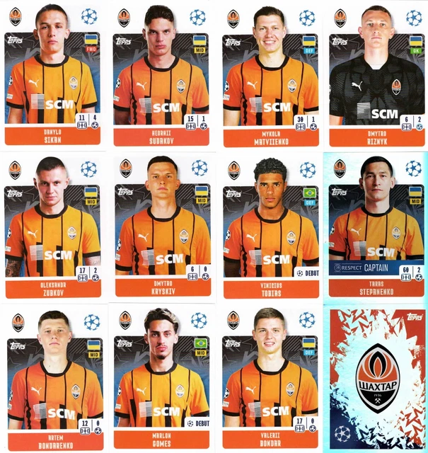 TOPPS UEFA CHAMPIONS League 2024/25 Sticker Alle 12 Sticker Celtic FC ...