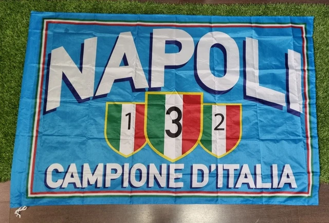 BANDIERA CALCIO NAPOLI Campione D'italia Scudetto Italy Gara Flag ...