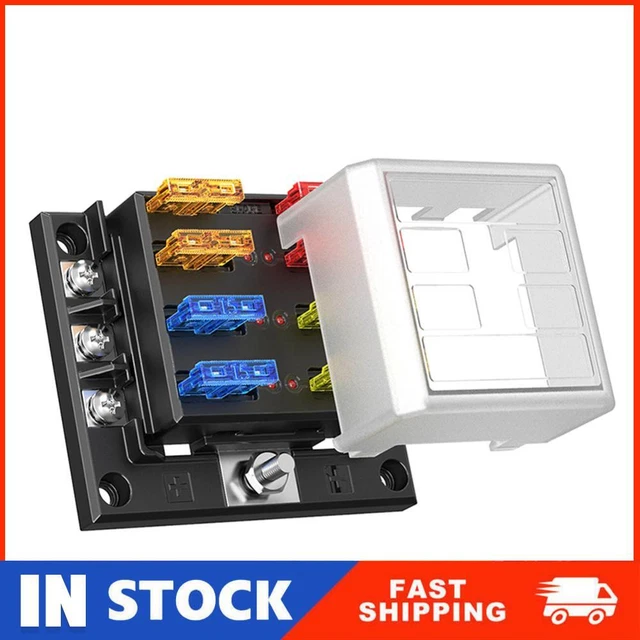 6-WAY BLADE FUSE Box Fuse Block Holder with Fuses for 12V 24V Car ...