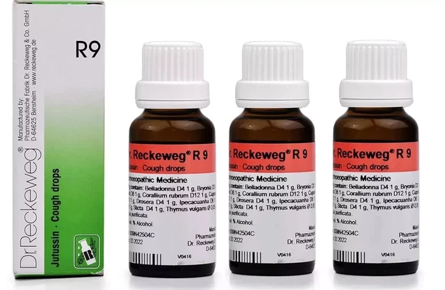 DR. RECKEWEG R9 Homeopathic Drops 22ml (Pack of 3) – Cough & Bronchial ...