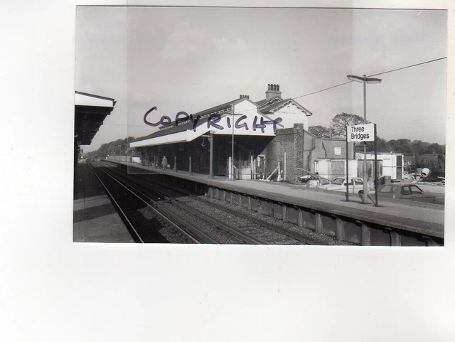 RAIL PHOTO SR LBSC Three Bridges shed sussex Crawley £2.89 - PicClick UK