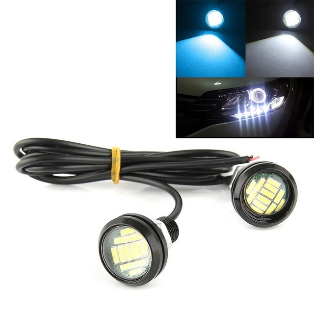 2PCS DC 12V 12leds White Light Car Led Daytime Running Drl Lamp Backup ...