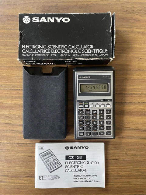 VINTAGE SANYO ELECTRONIC Scientific calculator COMPLETE -With Box ...