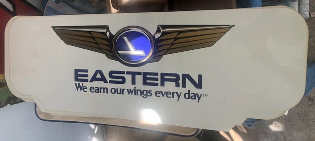 VINTAGE EASTERN AIRLINES EAL SIGN Airplane Airport Wings Plastic huge ...