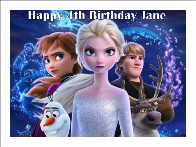 FROZEN 2 ELSA Cake Toppers Edible Icing Birthday Cake Decorations #01 ...