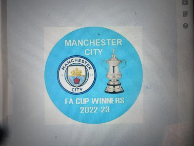 MANCHESTER CITY CHAMPIONS League Winners 2023 Sky Blue Coloured Badge £ ...