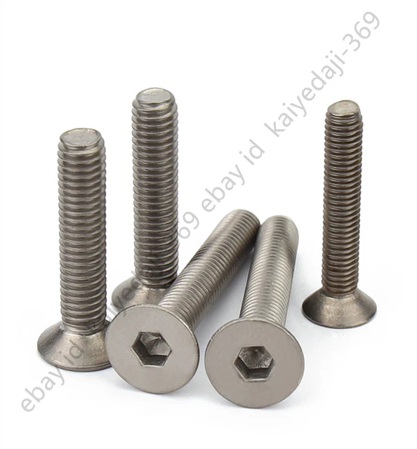 VIS À TÊTE fraisée hexagonale intérieure en titane M3 M4 M5 M6 EUR 14,10 - PicClick IT