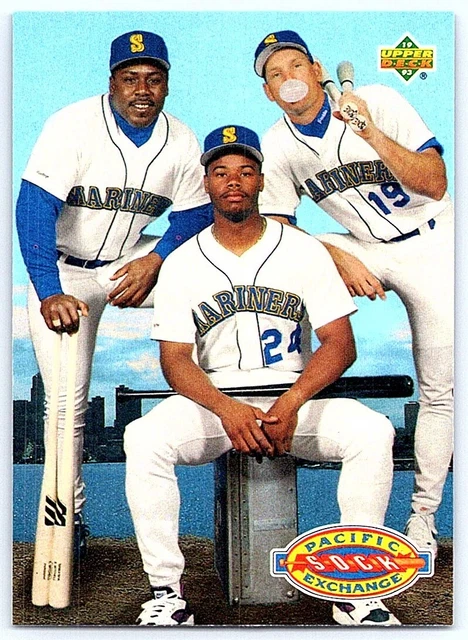 1993 KEN GRIFFEY Jr./Jay Buhner/Kevin Mitchell Seattle Mariners #55 EUR ...