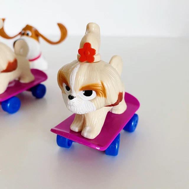 LOT OF 7 McDonalds Secret Life Of Pets Toys Max Rooster Snowball Chloe ...