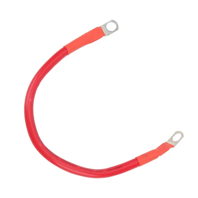 11.8IN BATTERY INVERTER Cable Ground Wire Red 4AWG 25mm² 150A Flexible ...