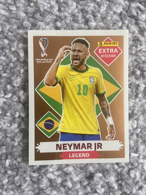 PANINI FIFA WORLD Cup 2022 Qatar Extra Sticker Neymar Jr Bronze Rare ...