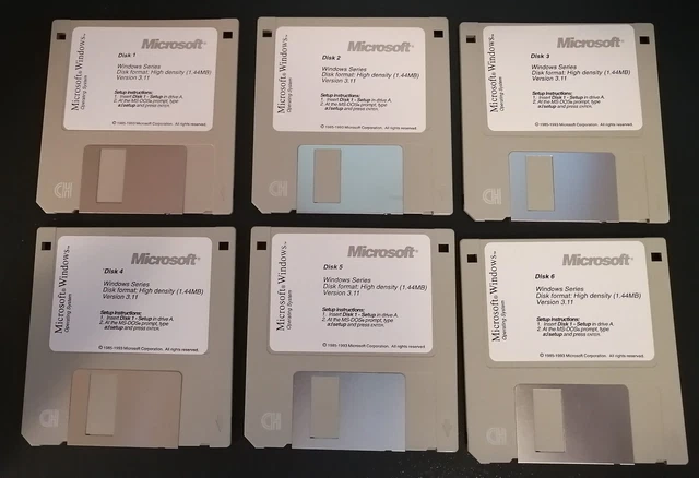 MICROSOFT WINDOWS 3.11 Floppy Disk install $25.00 - PicClick CA
