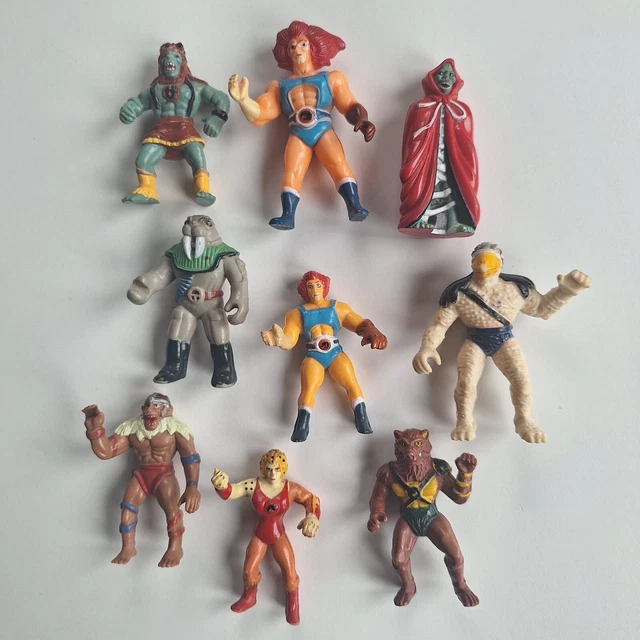 1985 THUNDERCATS MINI Figures Lion-o Mumm-Ra Cheetara Jackalman Monkian ...