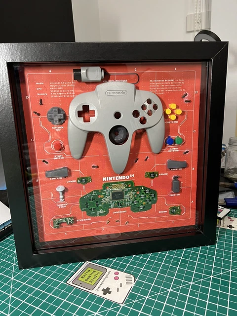 NINTENDO GAMECUBE SILVER Controller Original Teardown Wall Frame EUR ...