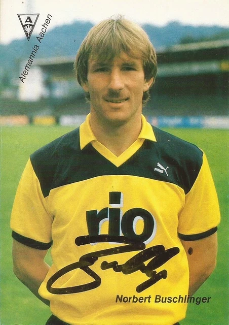 NORBERT BUSCHLINGER. ALEMANNIA Aachen. 1988/89. Orig. signierte ...