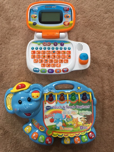 VTECH TOTE AND Go Laptop And Touch & Teach Elephant Learning Toys £16. ...
