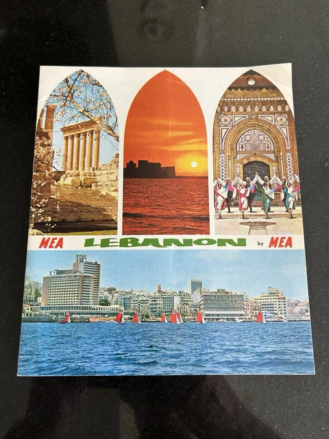 RARE SOUGHT 1960’S Vintage Middle East Airlines (MEA) Lebanon Flight ...