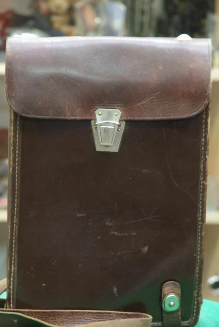 SOVIET RUSSIAN ARMY Military Officer Leather Map Bag Case Tablet ...