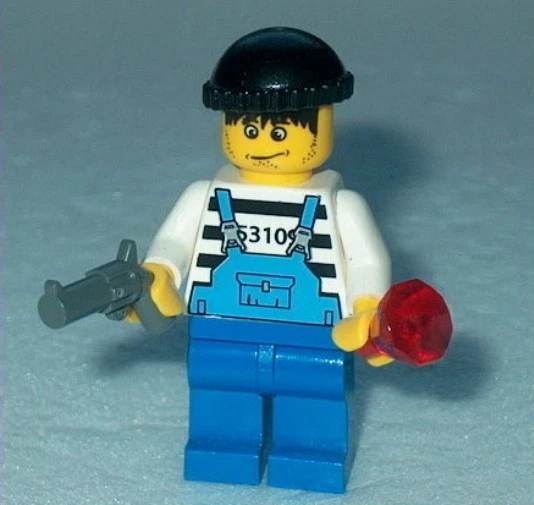 TOWN/CITY LEGO JEWEL Thief/Robber w/Gun NEW Genuine Lego £3.85 ...