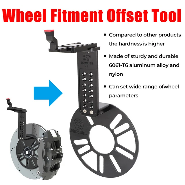 UNIVERSAL WHEEL FITMENT Offset Tool- Offset Measurement Gauge Hub For 4 ...