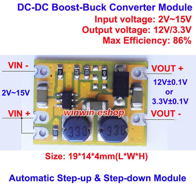 DC-DC 3.3V 5V 9V 12V Boost Buck Step Up Step Down Converter Power ...