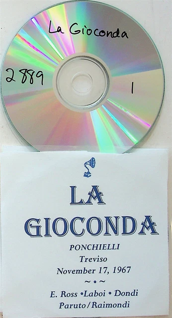 PONCHIELLI LA GIOCONDA Live 17.11.1967 E.Ross/Laboi/Dondi/Raimondi etc ...