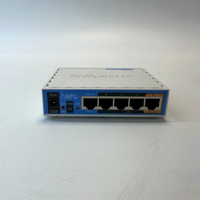 MIKROTIK HAP AC Lite WiFi Router/AP 2ghz/5ghz 5xLAN, USB, POE-in/Out £ ...