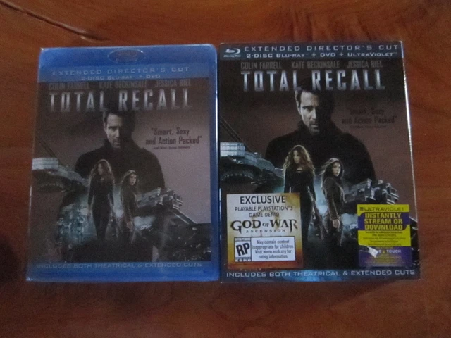 DVD BLU-RAY TOTAL Recall Extended Director's Cut Cardboard Sleeve New ...