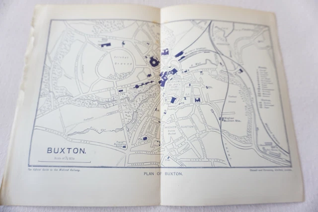 C1920 BUXTON AREA Midland Railway Map £14.99 - PicClick UK
