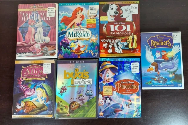 DISNEY DVD LOT New Sealed-7 DVD's Total including The Little Mermaid ...