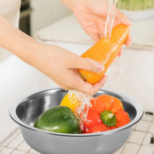 LAUNDRY TUB BIG Mixing Bowls Extra Large Aluminum Vegetable Washing ...