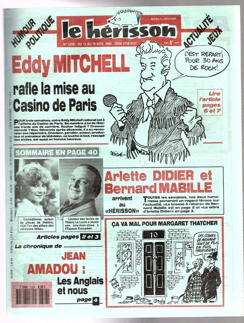 💥EDDY MITCHELL - Le Herisson 2326 - 1990 $24.14 - PicClick CA