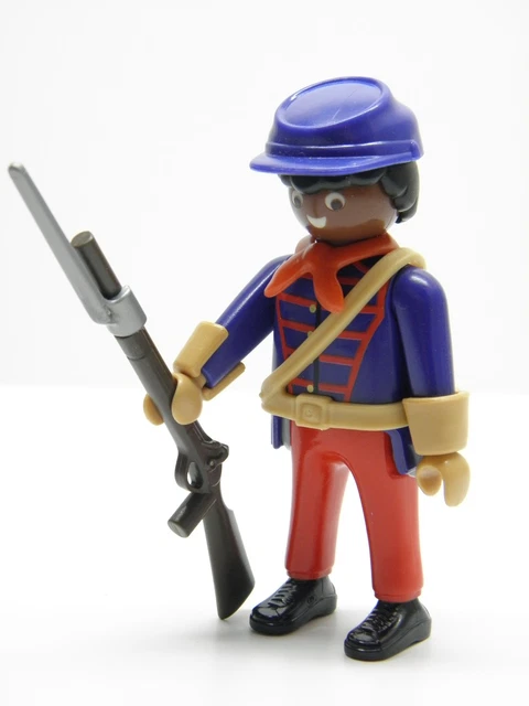 PLAYMOBIL CUSTOM WESTERN Civil War FarWest Cowboy Yankee Union Army ...