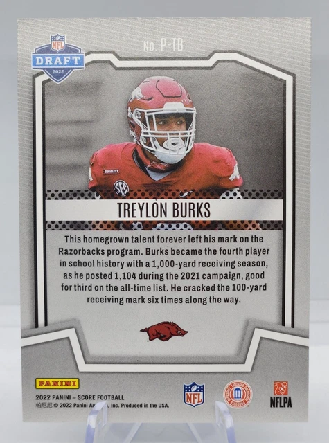 2022 PANINI SCORE TREYLON BURKS "Protential" #P-TB recrue en or ...