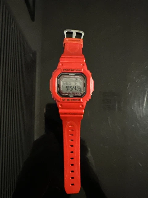 CASIO G-SHOCK G-LIDE GLX-5600 Red Watch Tide Graph Module 3151 Red $20. ...