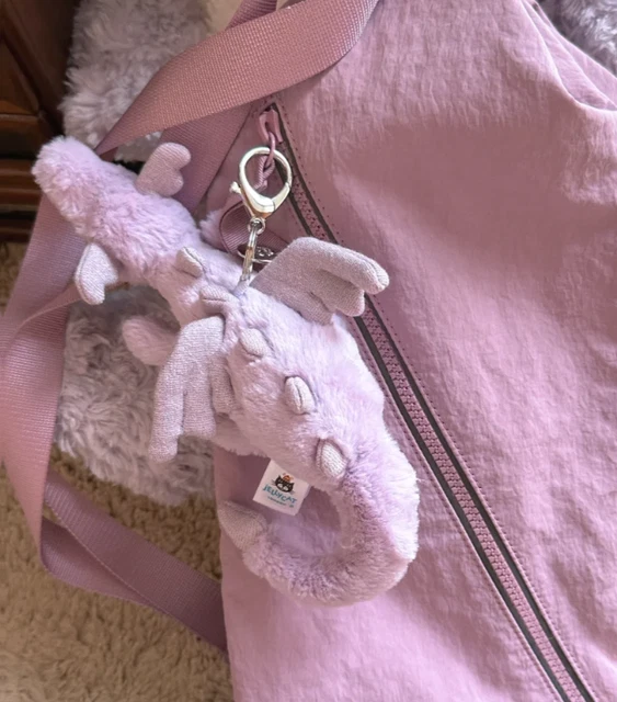 MAGICAL GIFT: JELLYCAT Purple Snow Dragon Keyring 15cm, Bag Charm Tags ...