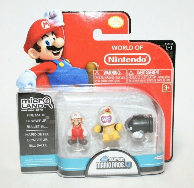 WORLD OF NINTENDO Micro Land Super Mario Bros Fire Mario Bowser Jr ...