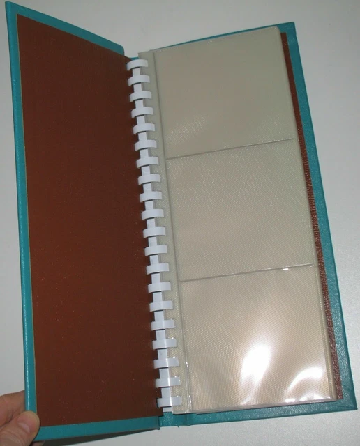 VINTAGE PHOTO ALBUM Flip Up Pages Holds 72 Pictures 3.75" x 3.5" Slip ...