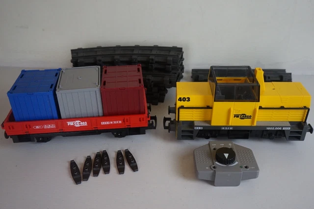 PLAYMOBIL RC Train Radiocmmandé Fonctionnel N° 5258 Pm Cargo 403 + 14 ...
